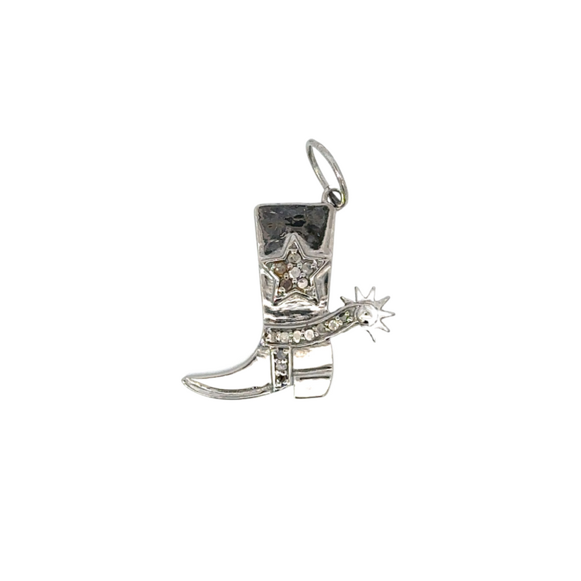 Cowgirl Boot Pendant with Pave Accents – Cindy Ensor Designs