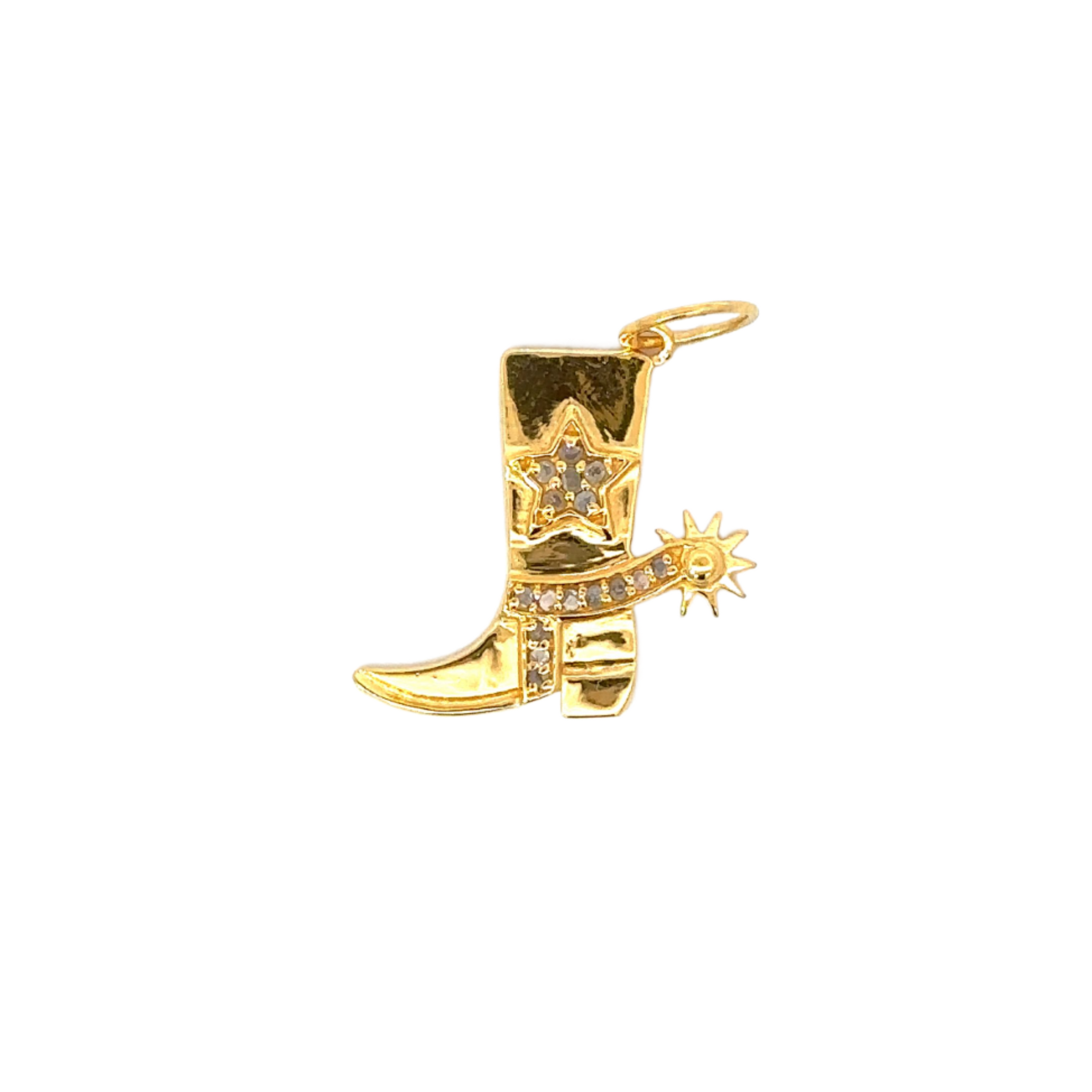 Cowgirl Boot Pendant with Pave Accents – Cindy Ensor Designs